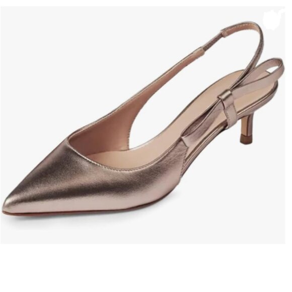 Milooey | Shoes | Milooey Shoes Bronze Pointed Toe Side Bow Pumps ...